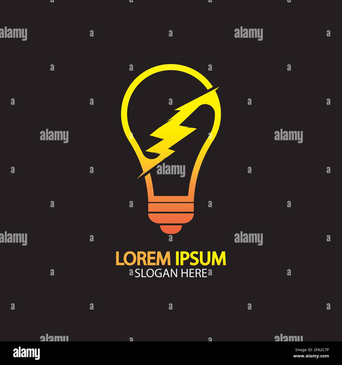 Electric bulb logo and icon Vector design Template Stock Vector Image ...