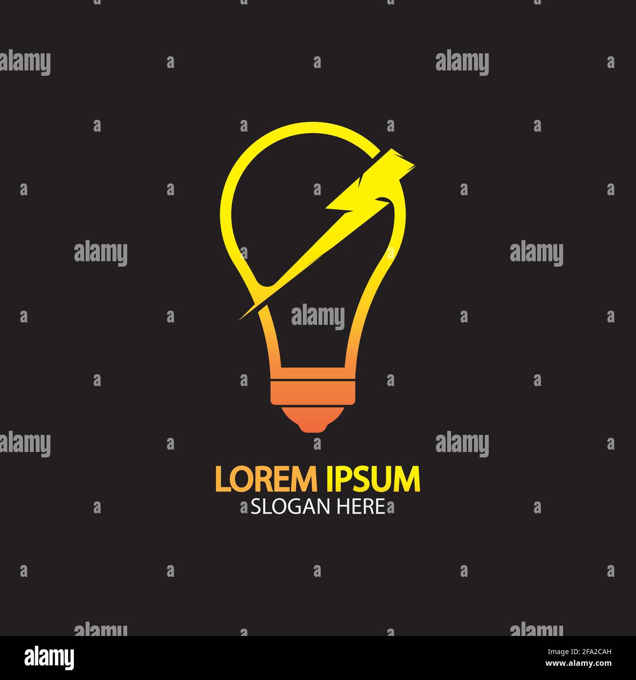 Electric bulb logo and icon Vector design Template Stock Vector Image ...