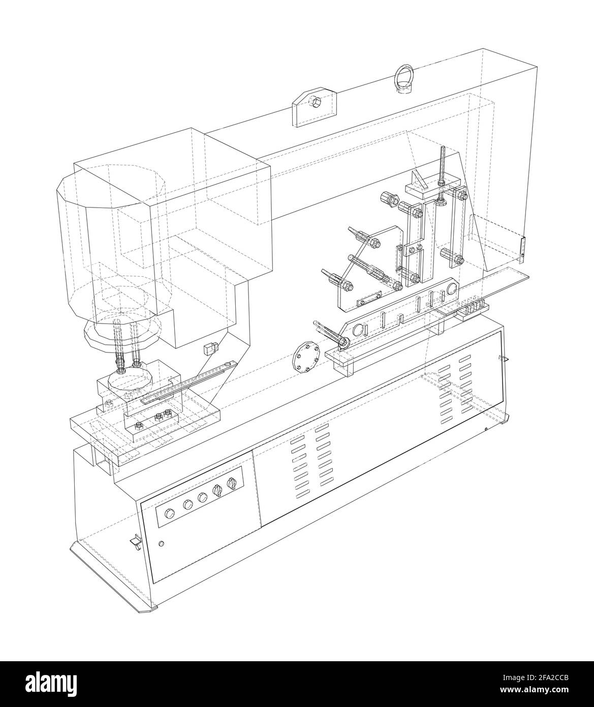 Metalworking CNC machine. Vector Stock Vector Image & Art - Alamy