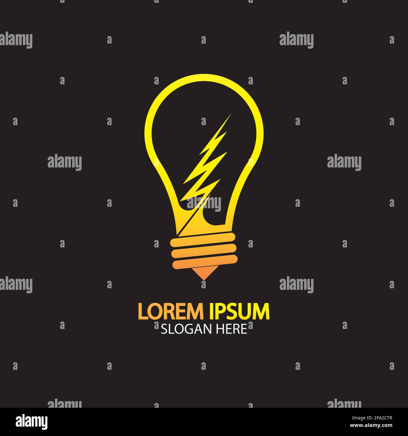 Electric bulb logo and icon Vector design Template Stock Vector Image ...
