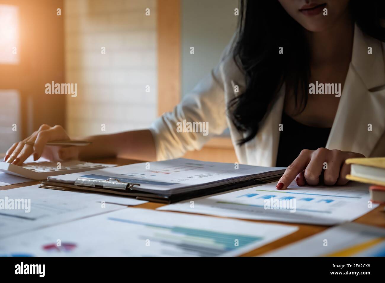 Fund managers researching and analysis Investment stock market by ...