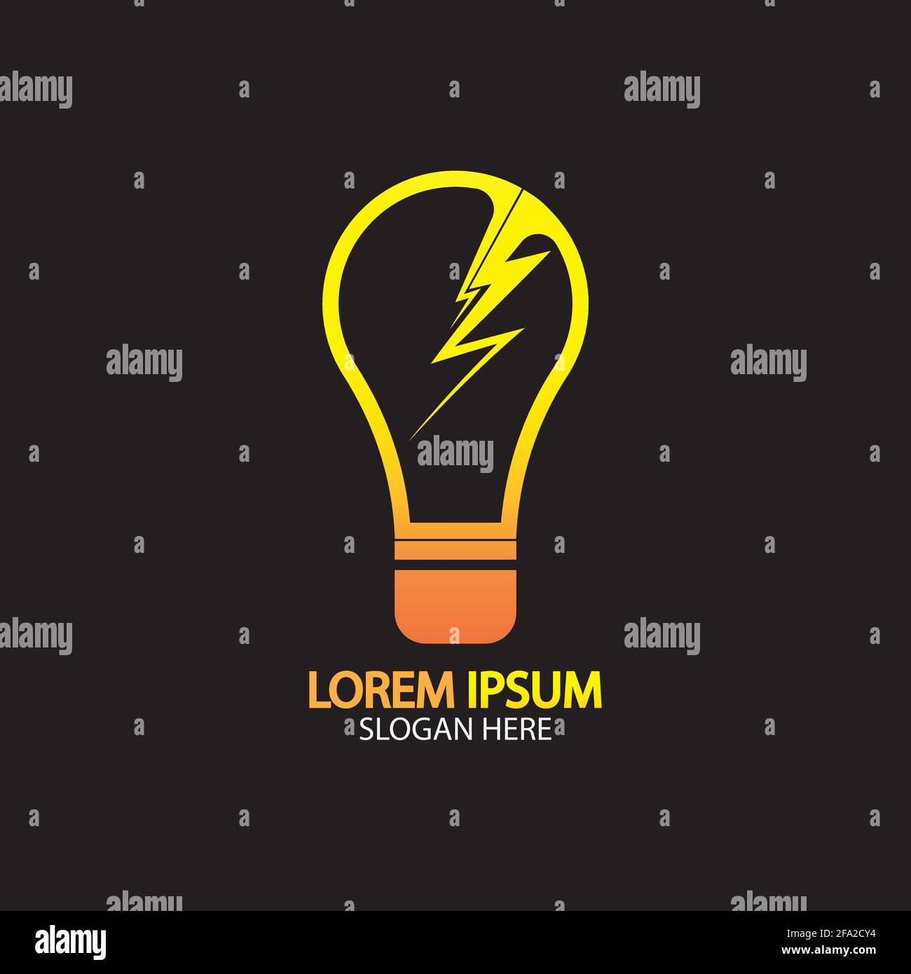 Electric bulb logo and icon Vector design Template Stock Vector Image ...