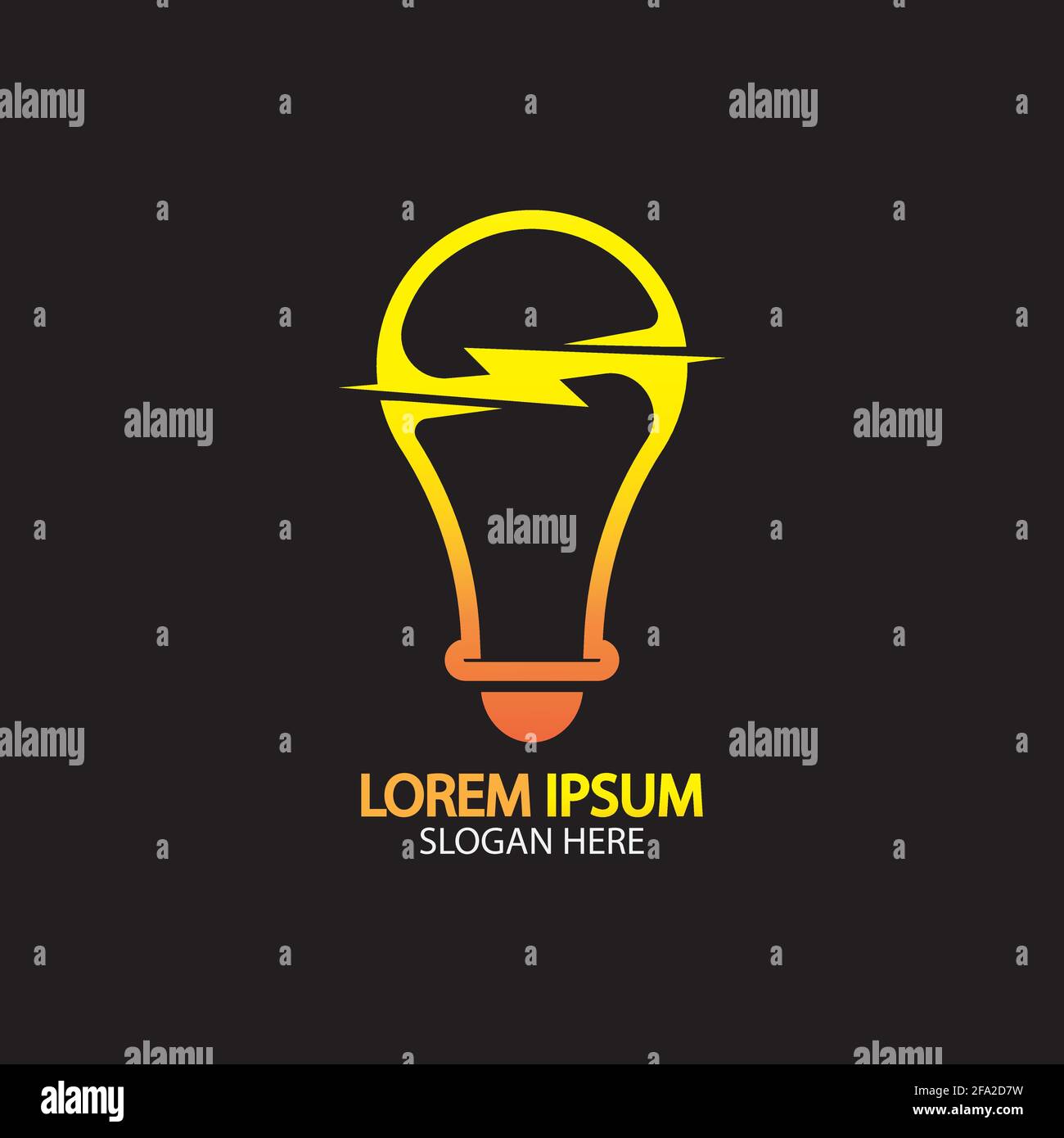 Electric bulb logo and icon Vector design Template Stock Vector Image ...