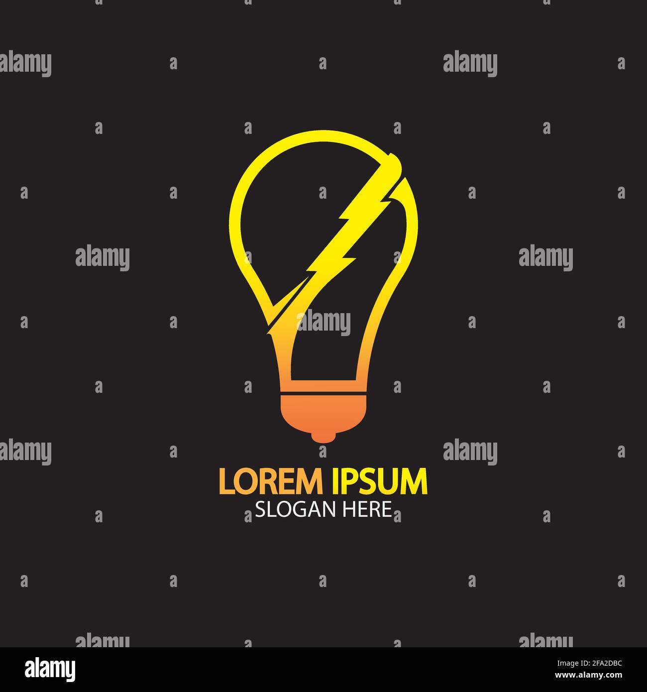 Electric bulb logo and icon Vector design Template Stock Vector Image ...