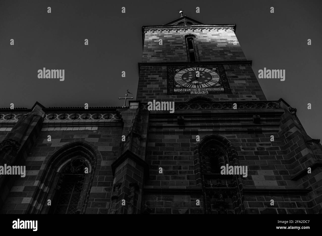 Large Gothic building of the Black Church (Biserica Neagra) in Brasov ...