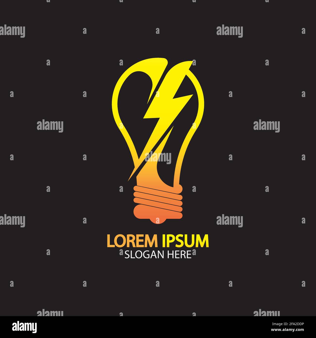 Electric bulb logo and icon Vector design Template Stock Vector Image ...