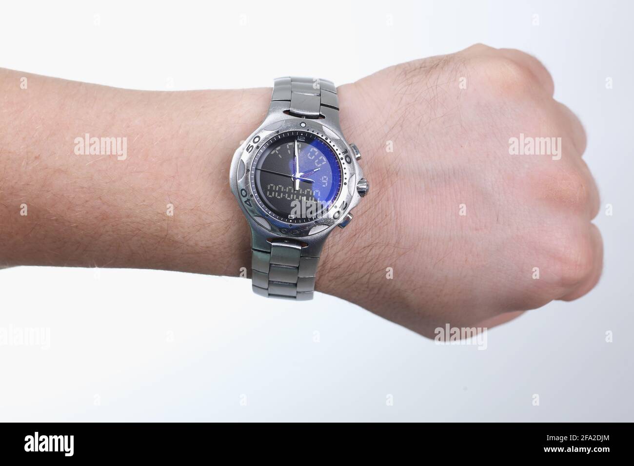 Silver wrist watch hi-res stock photography and images - Alamy