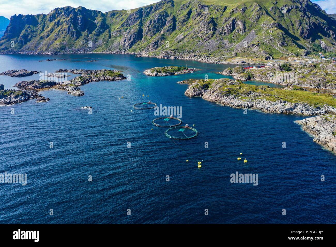 Ballstad town aerial Stock Photo - Alamy