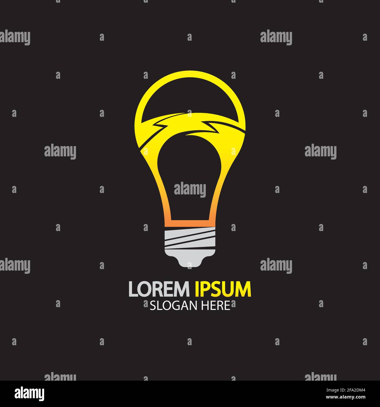 Electric bulb logo and icon Vector design Template Stock Vector Image ...