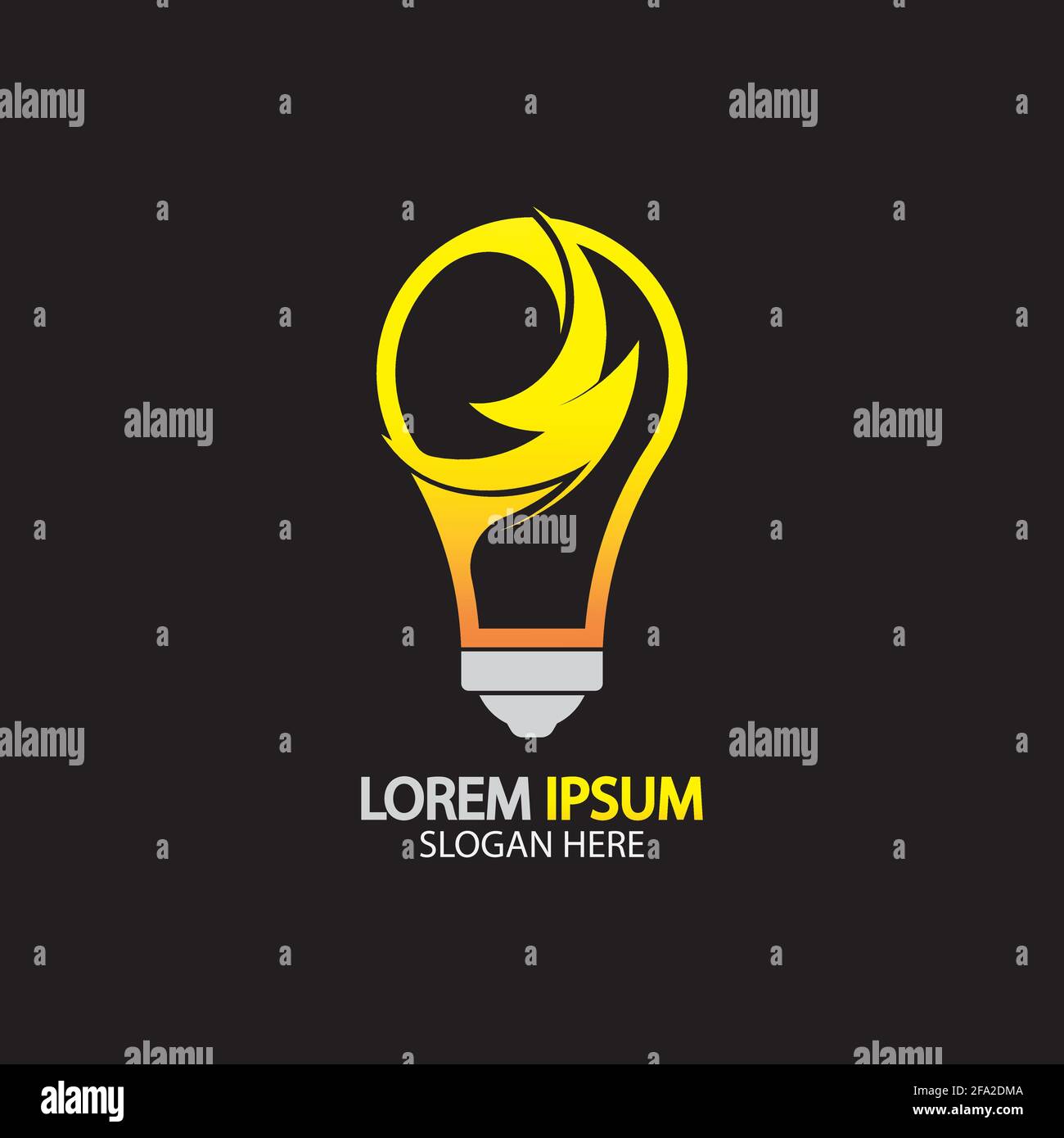 Electric bulb logo and icon Vector design Template Stock Vector Image ...