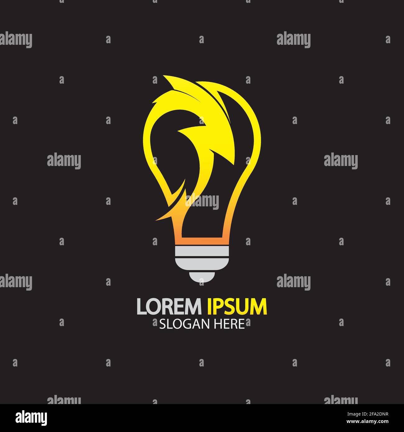 Electric bulb logo and icon Vector design Template Stock Vector Image ...