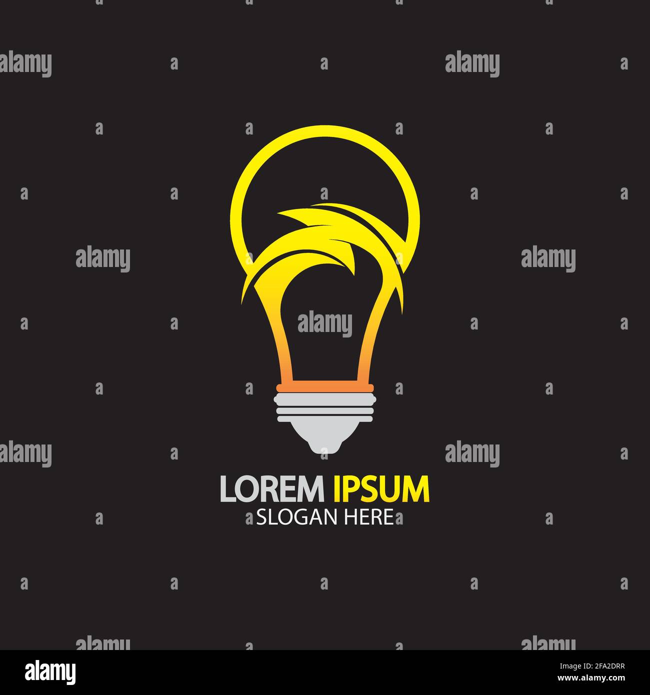 Electric bulb logo and icon Vector design Template Stock Vector Image ...