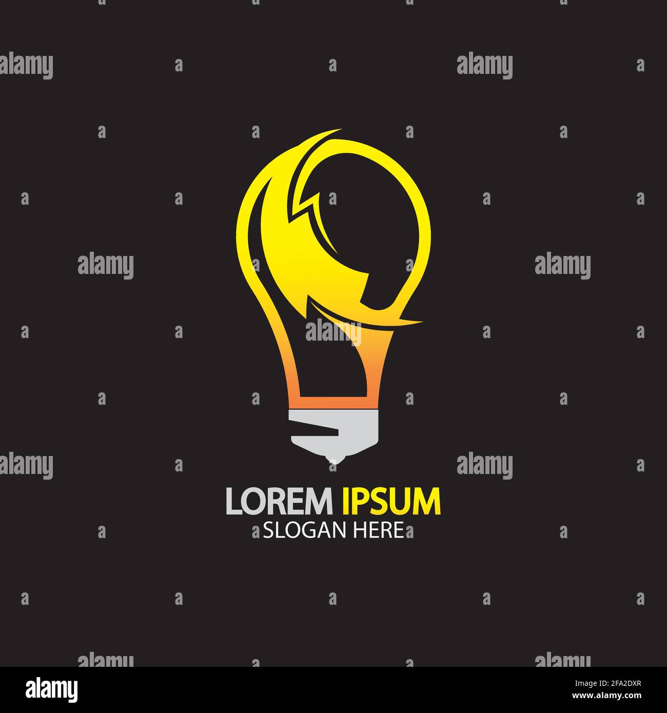 Electric bulb logo and icon Vector design Template Stock Vector Image ...