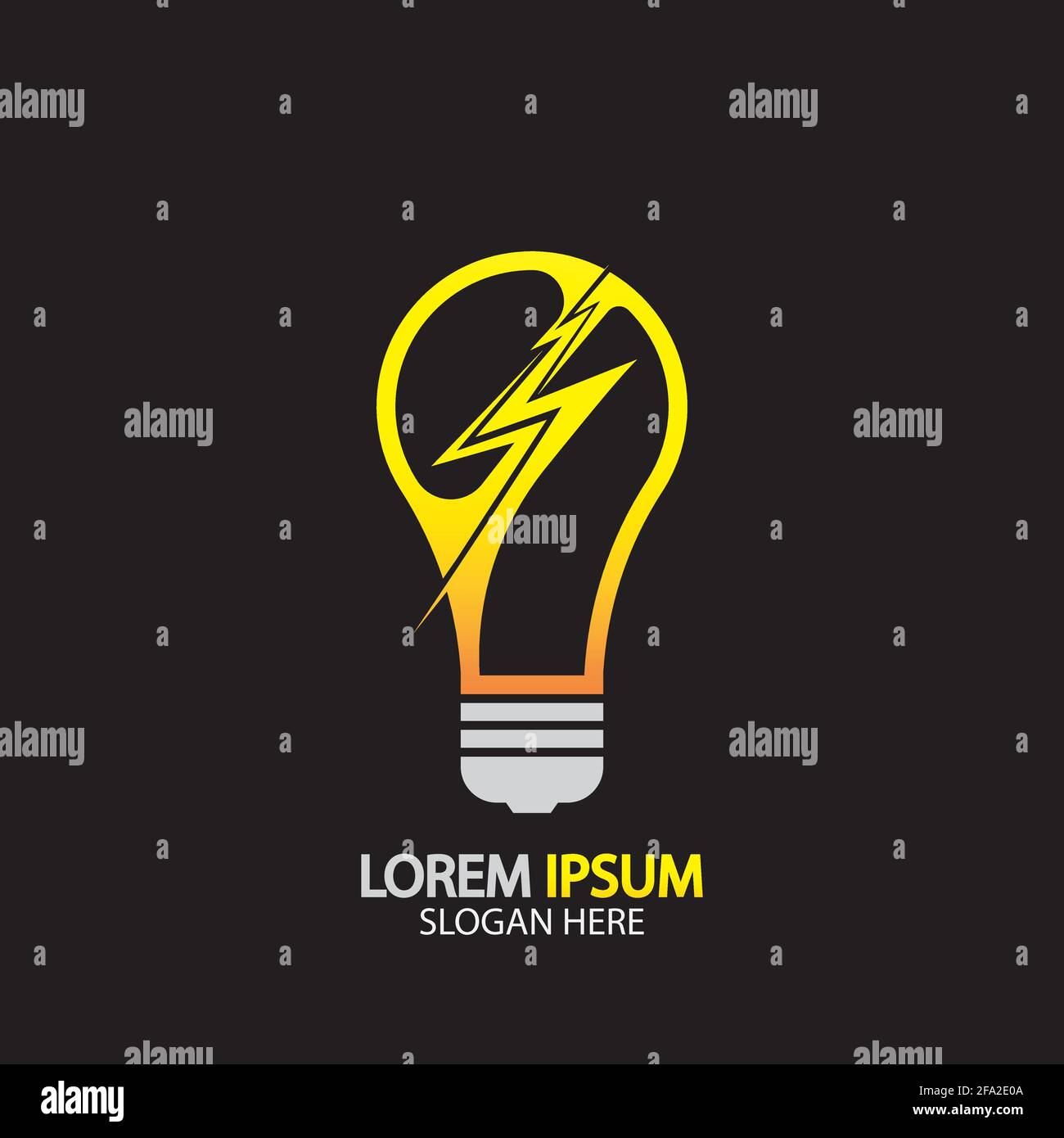 Electric bulb logo and icon Vector design Template Stock Vector Image ...
