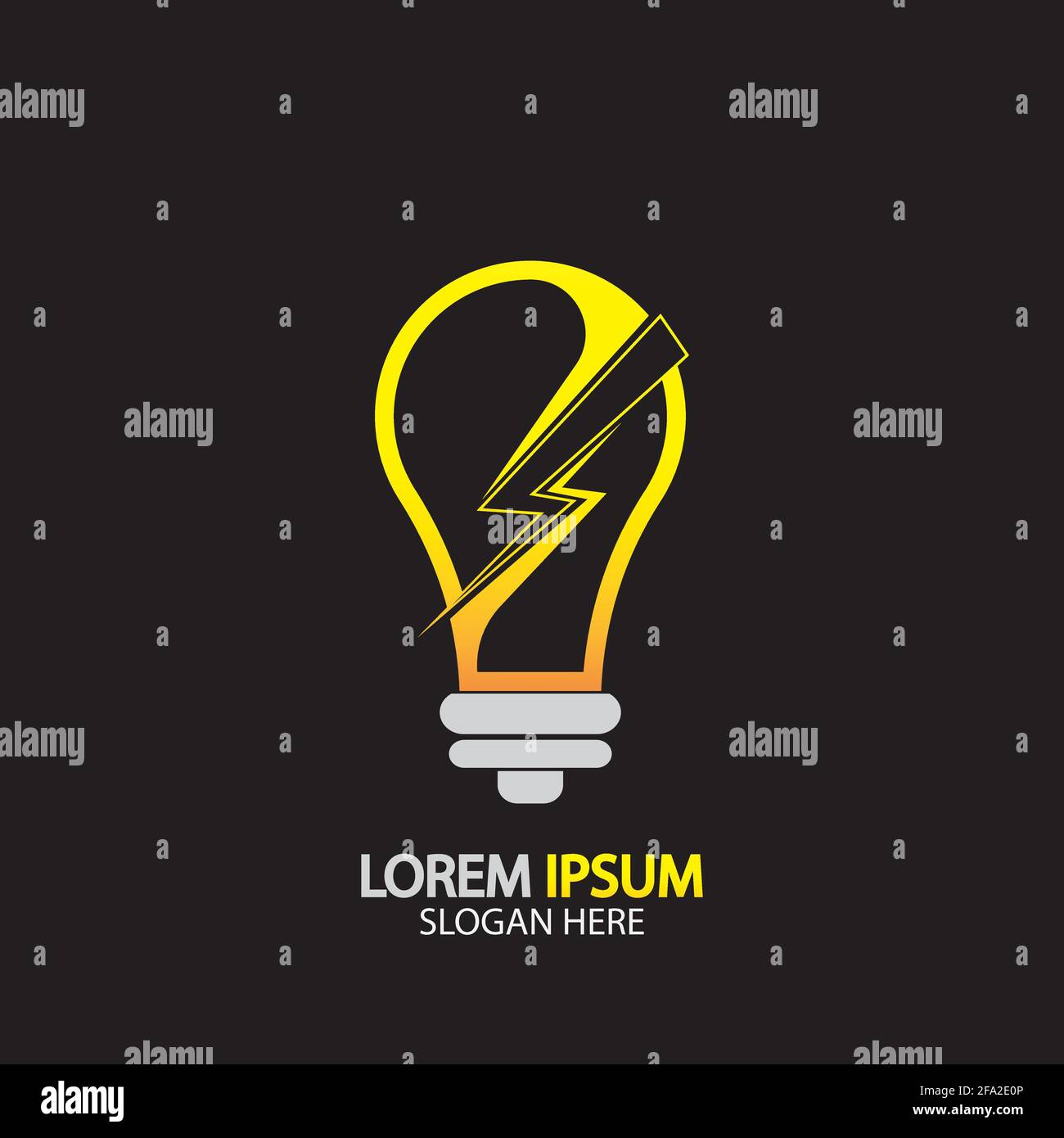 Electric bulb logo and icon Vector design Template Stock Vector Image ...