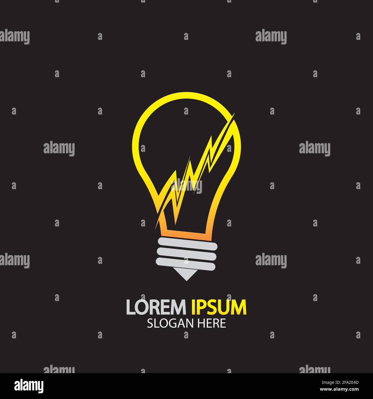 Electric bulb logo and icon Vector design Template Stock Vector Image ...