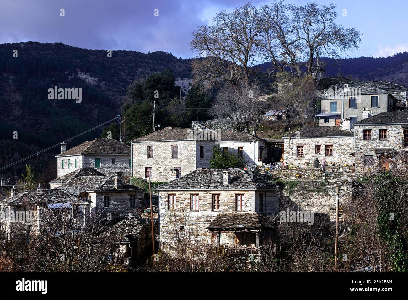 Papingo village in Zagori Greece Stock Photo - Alamy