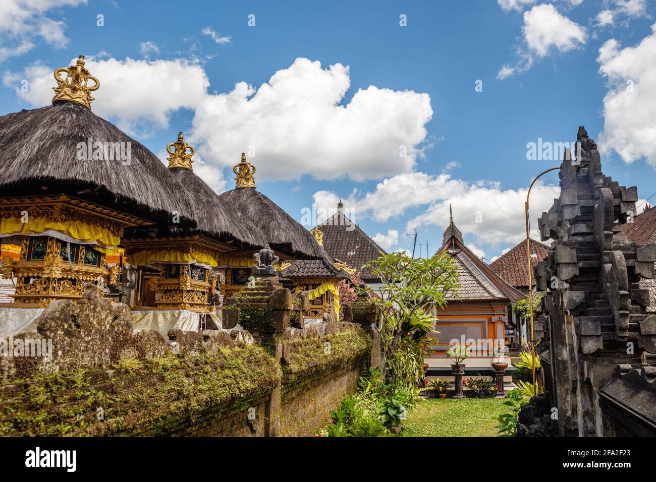 Streets of Desa Penglipuran, traditional village in Bangli Regency ...