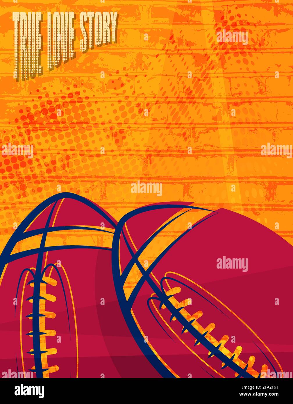 Poster, vertical banner for advertising American football match ...