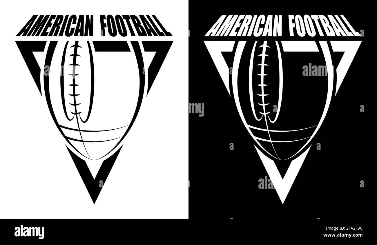 symbol, emblem of sports american football ball in form of diamond for ...