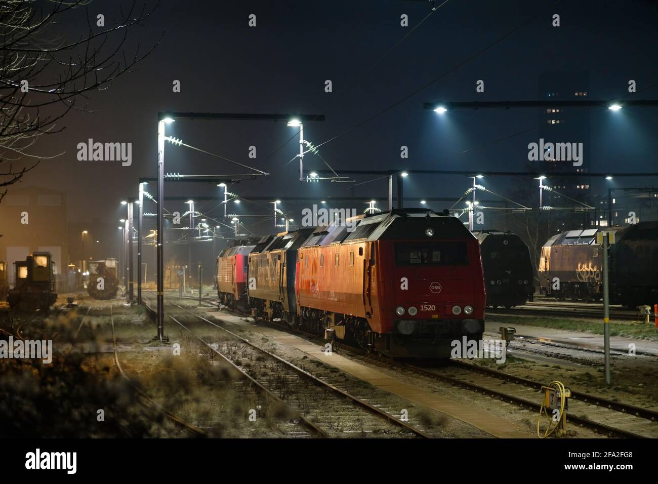 Train denmark night hi-res stock photography and images - Alamy