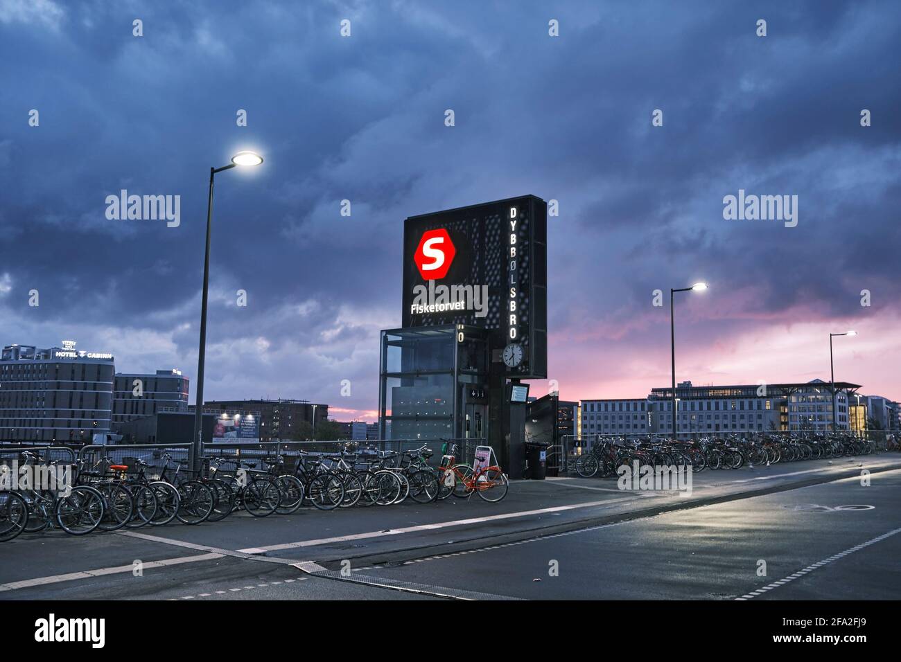 Copenhagen, Denmark 18 October 2020. Dybbolsbro metro station in ...