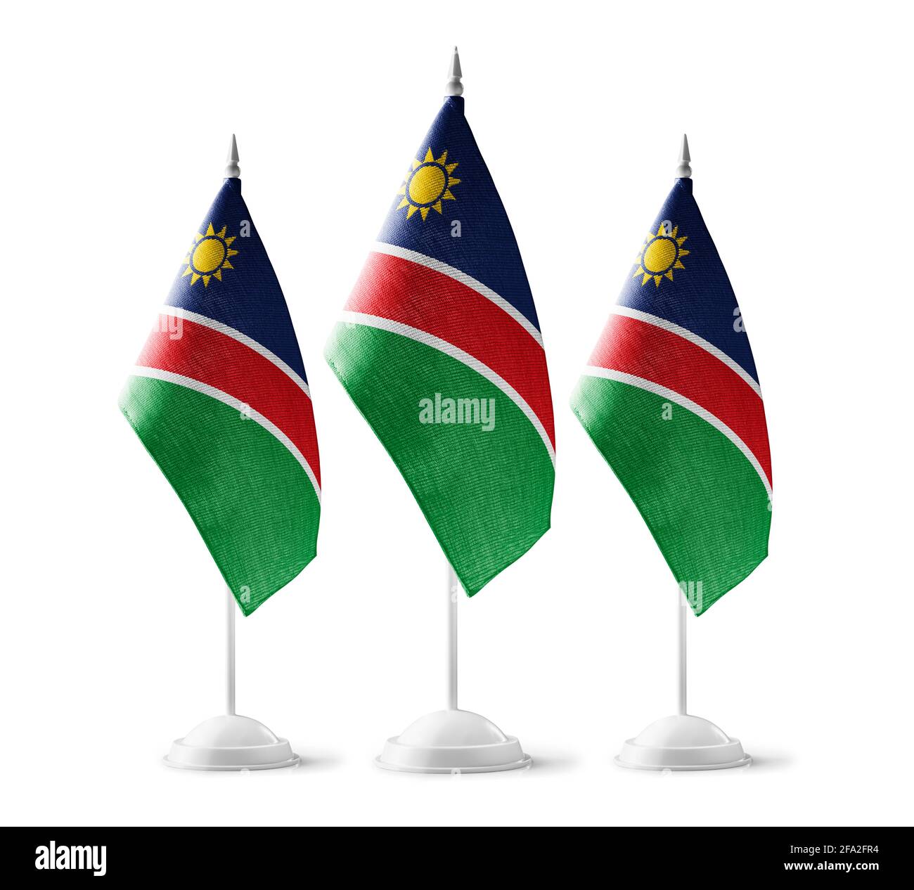 Small national flags of the Namibia on a white background Stock Photo ...