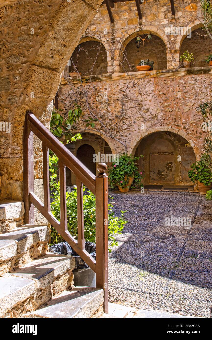 Moni Toplou Monastery in Crete Stock Photo - Alamy