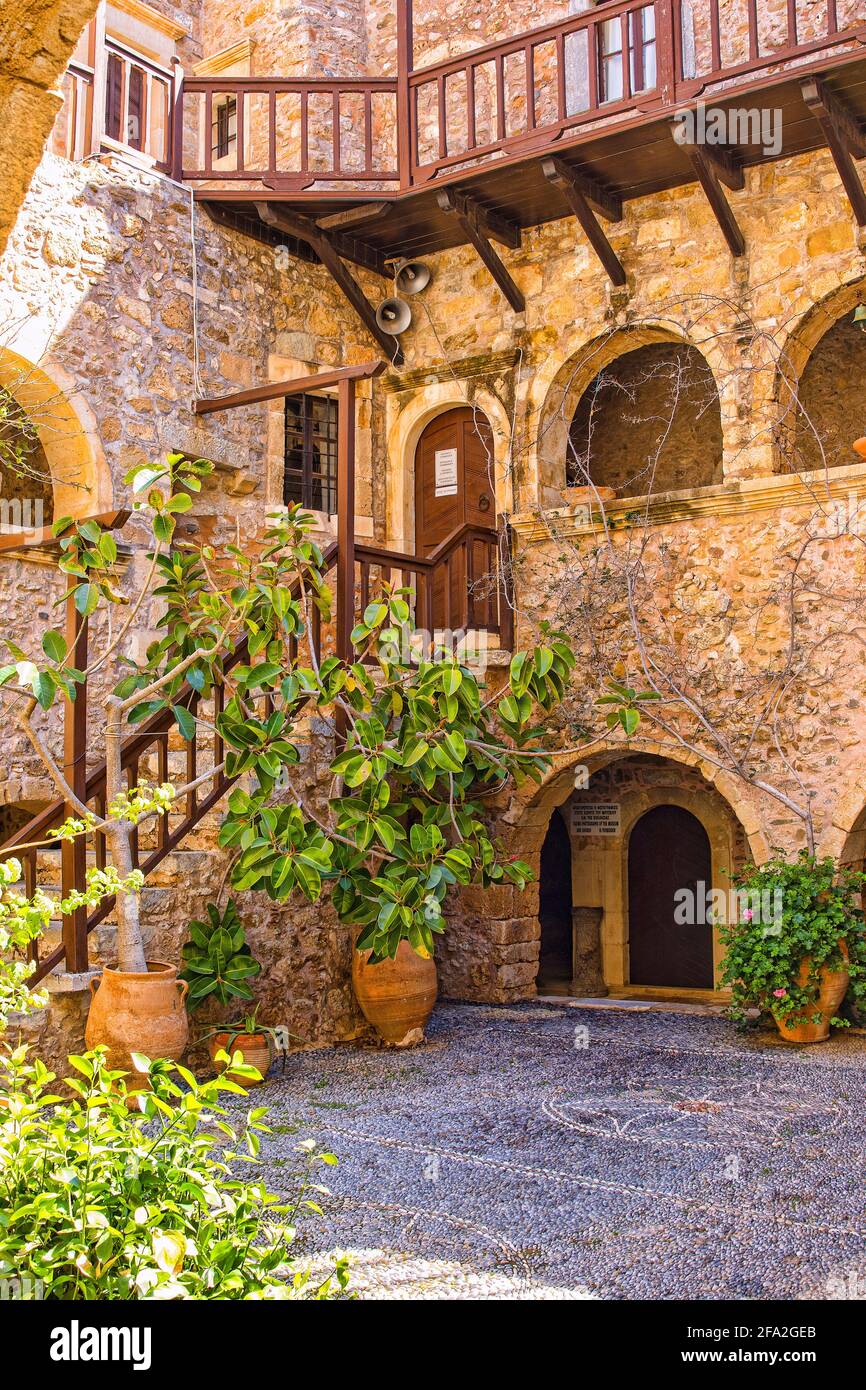 Moni Toplou Monastery in Crete Stock Photo - Alamy