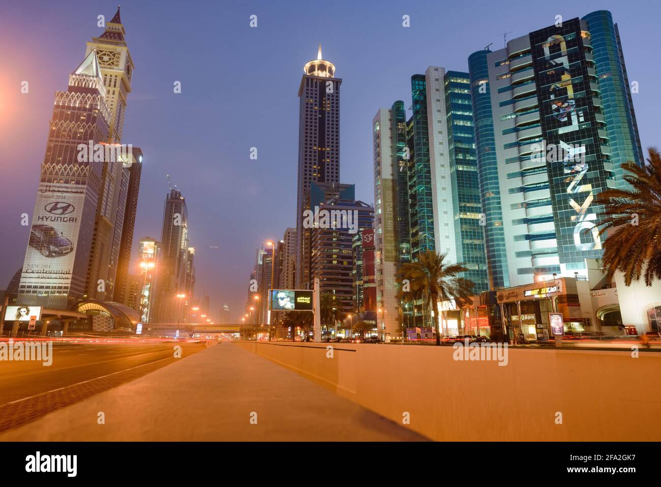 Dubai, UAE - May 26, 2013. Al Yaqoub Tower view cityscape. Tall ...