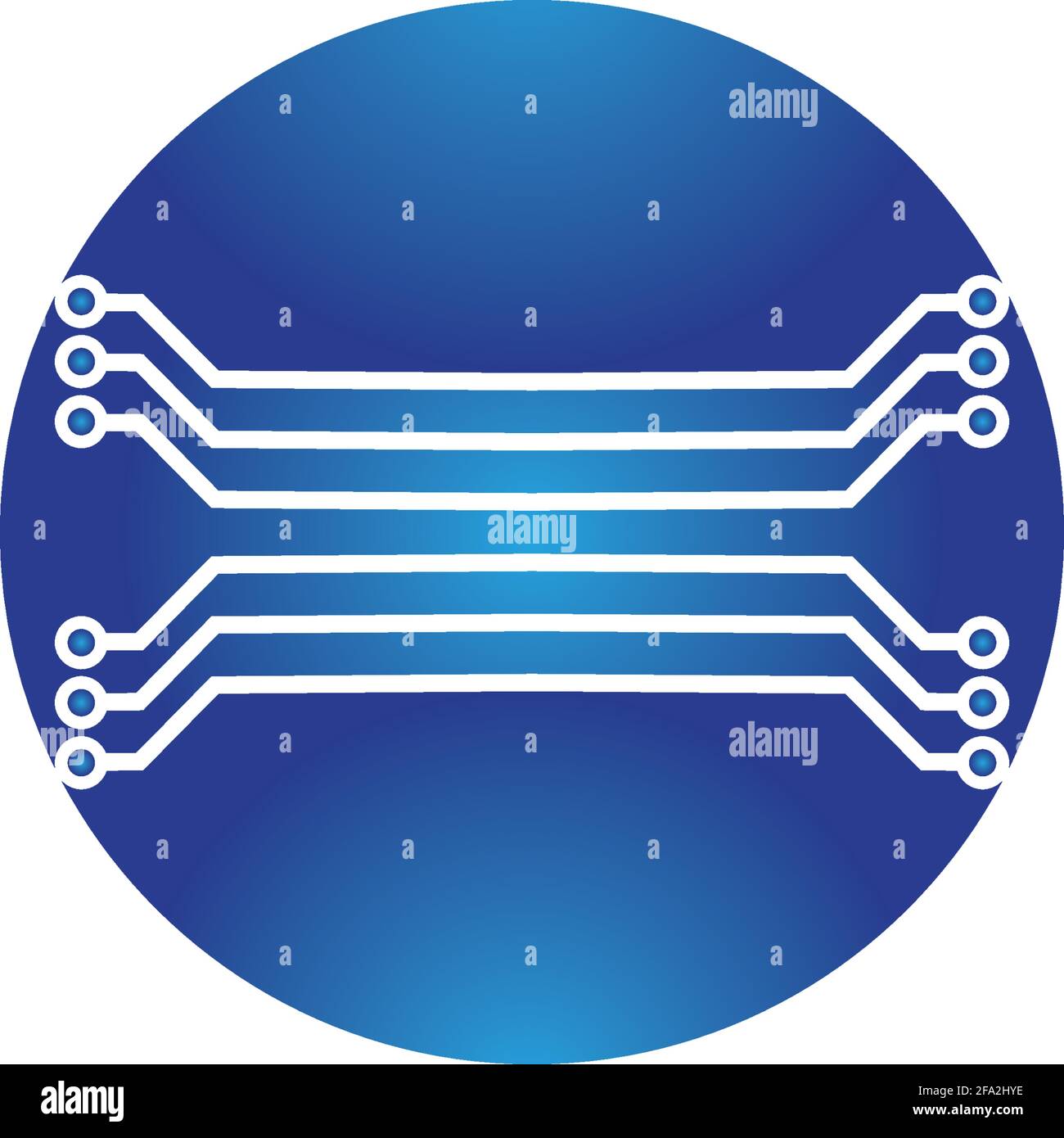 circuit in the circle icon.technology logo design template symbol icon vector-vector Stock ...