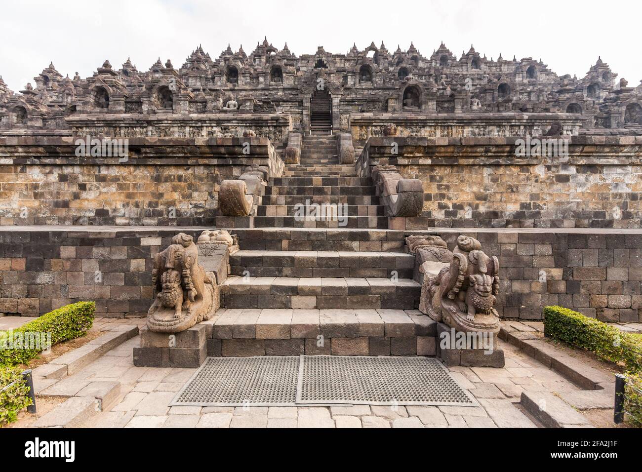 An amazing day at Borobudur Temple, Java Island, Indonesai Stock Photo ...