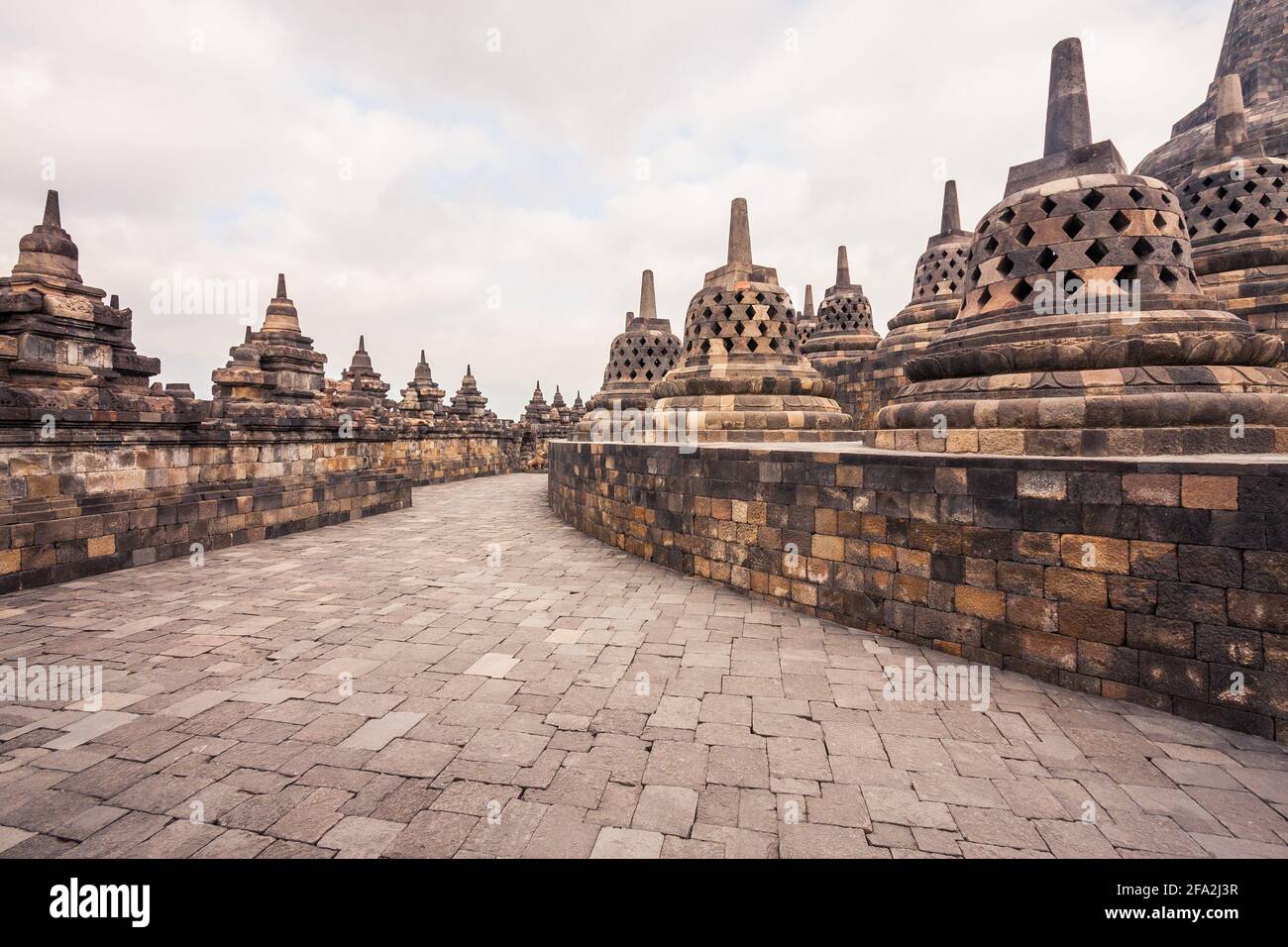 An amazing day at Borobudur Temple, Java Island, Indonesai Stock Photo ...