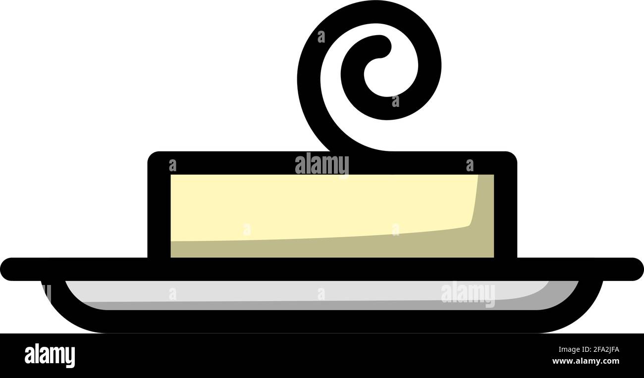 Butter Icon. Editable Bold Outline With Color Fill Design. Vector ...