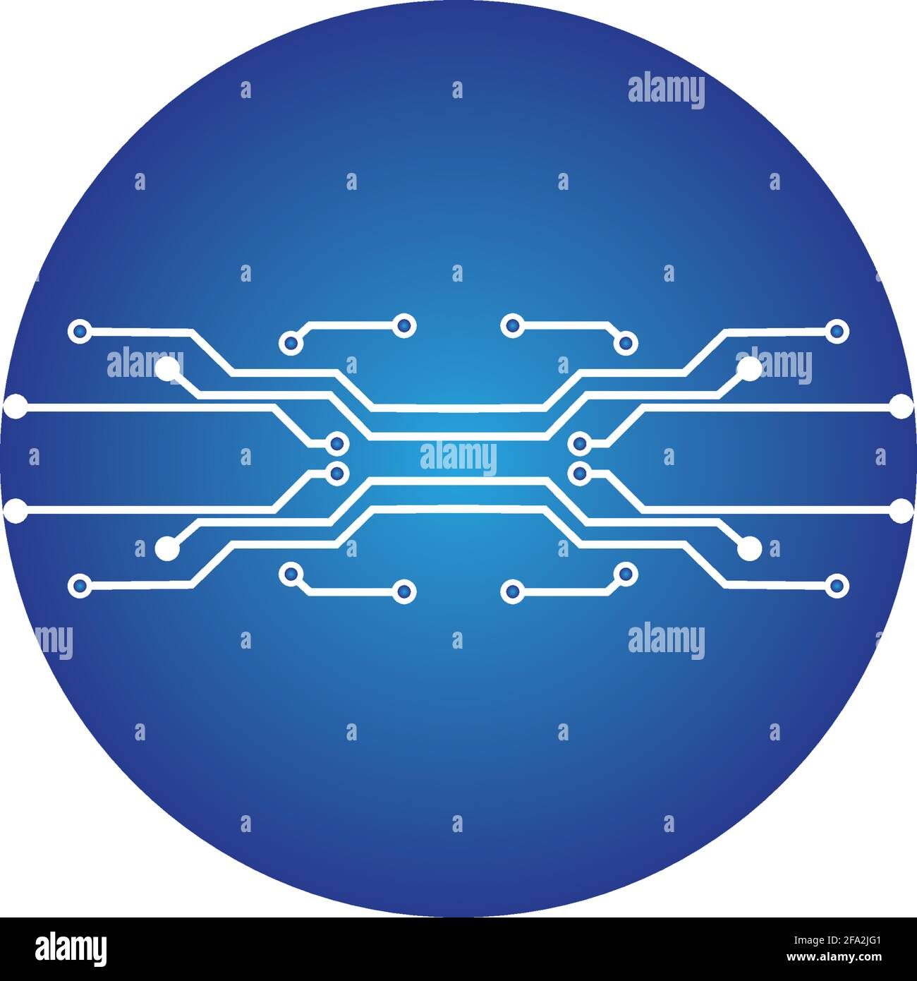 circuit in the circle icon.technology logo design template symbol icon vector-vector Stock ...
