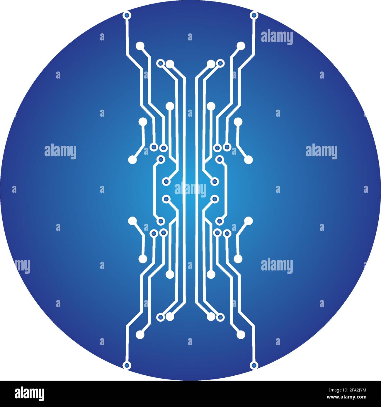 circuit in the circle icon.technology logo design template symbol icon vector-vector Stock ...