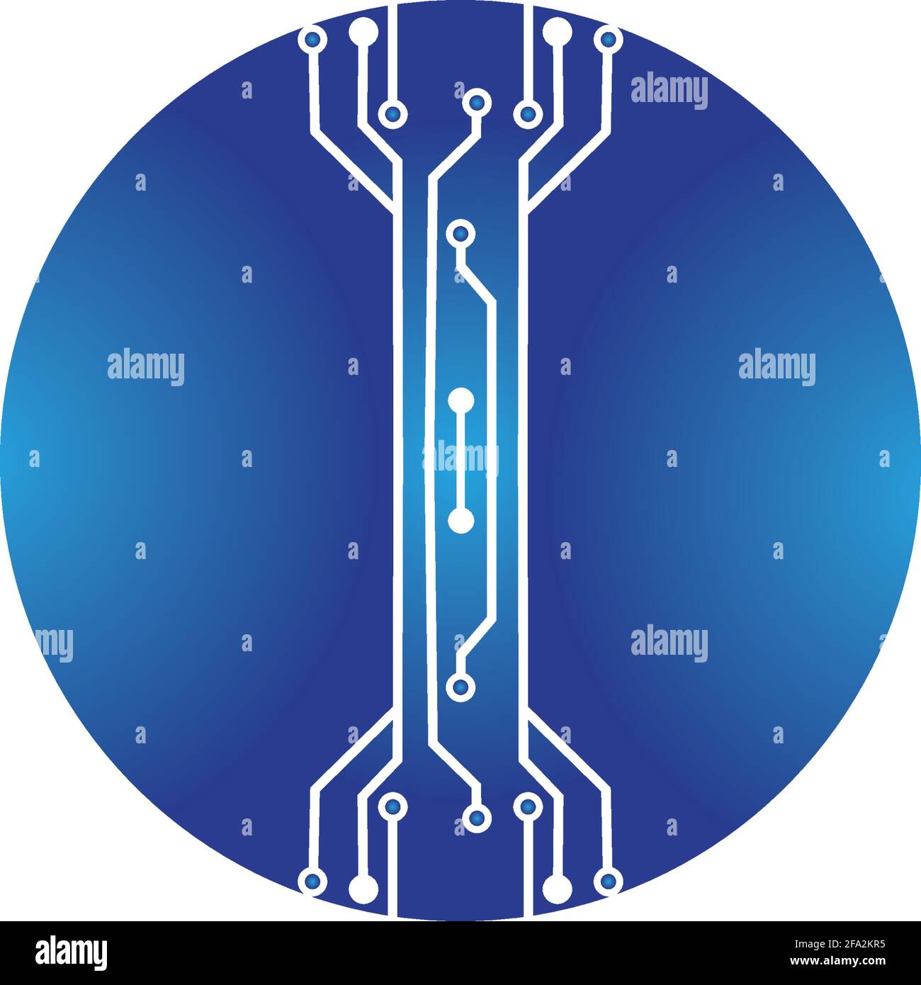 circuit in the circle icon.technology logo design template symbol icon vector-vector Stock ...