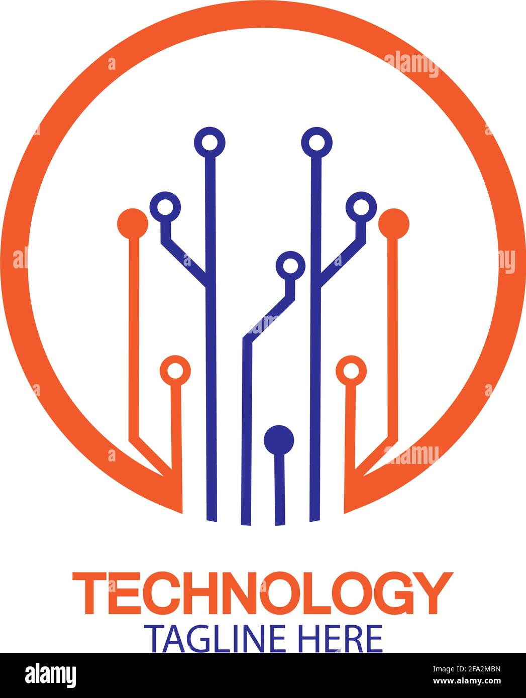 circuit technology logo vector template-vector Stock Vector Image & Art ...