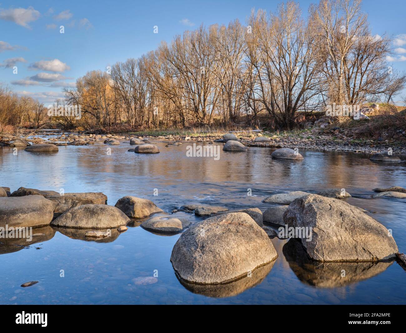 Poudre River above Fort Collins, Colorado, where diversion dam was ...