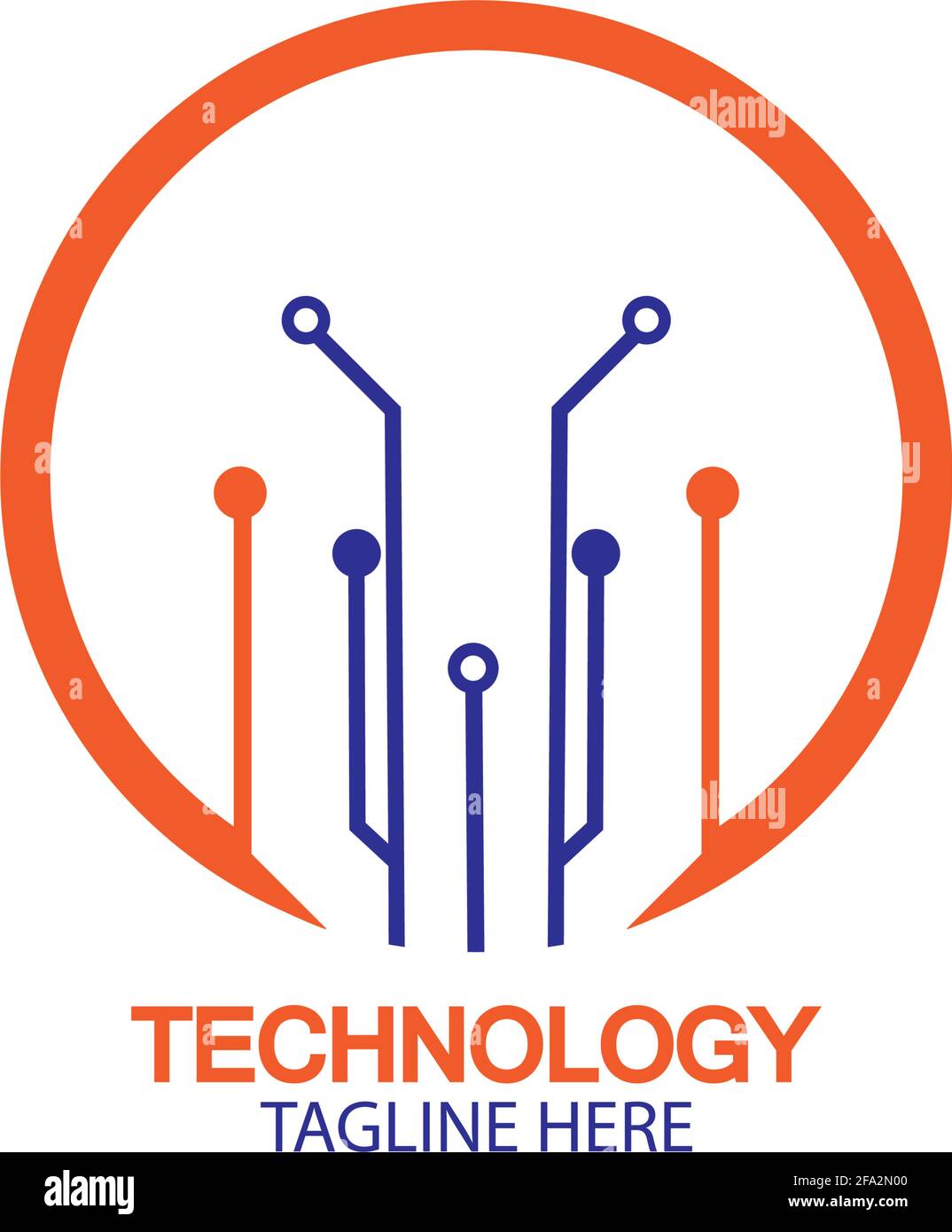 circuit technology logo vector template-vector Stock Vector Image & Art ...