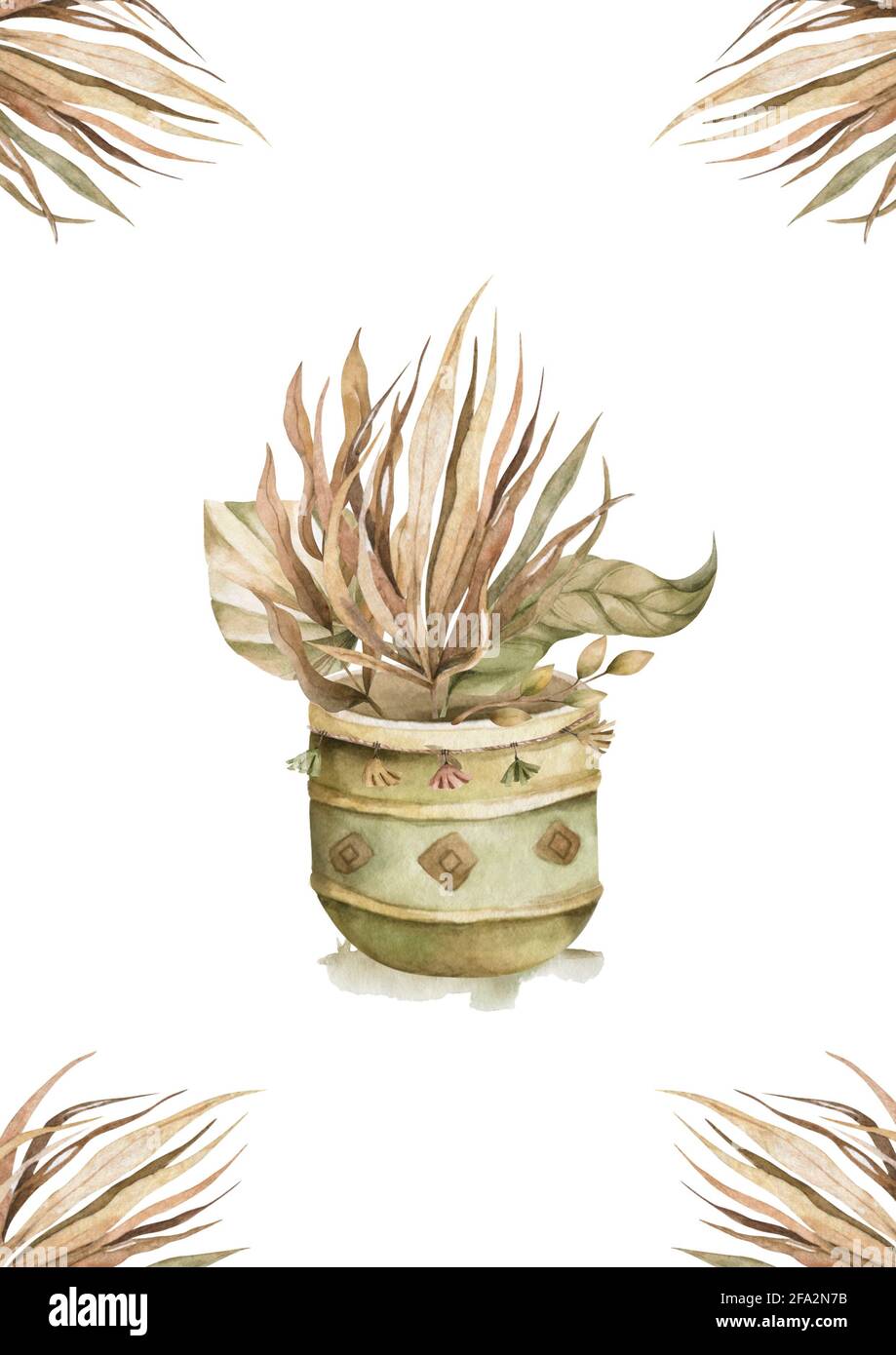 Botanical and vase wall art set. Floral and Foliage in bottle line art ...