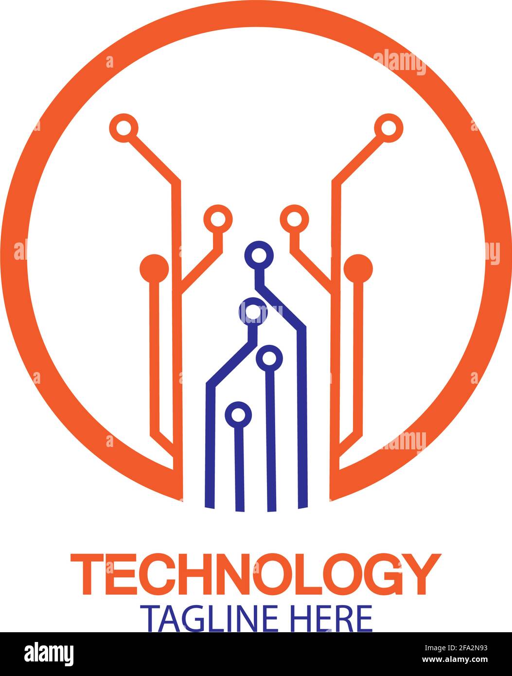 circuit technology logo vector template-vector Stock Vector Image & Art ...