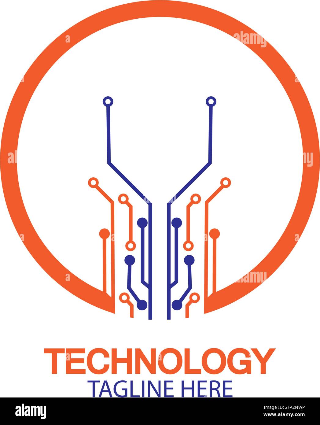 circuit technology logo vector template-vector Stock Vector Image & Art ...