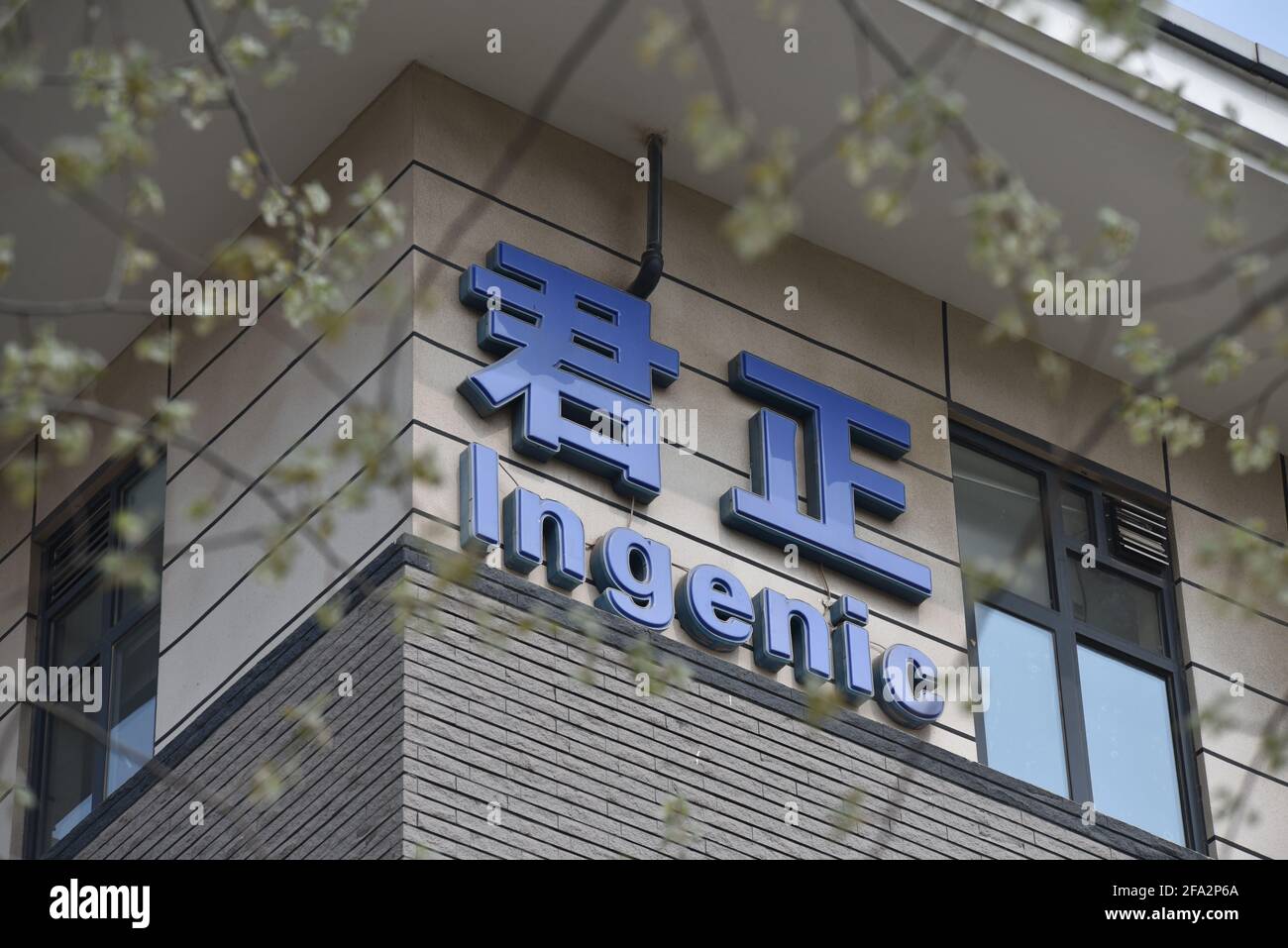 Ingenic Semiconductor Inc. logo seen in Beijing Zhongguancun Software ...
