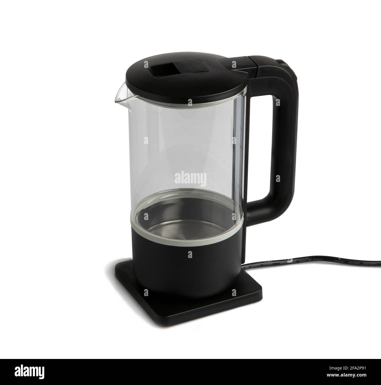 Empty electric glass kettle isolated on white background Stock Photo ...