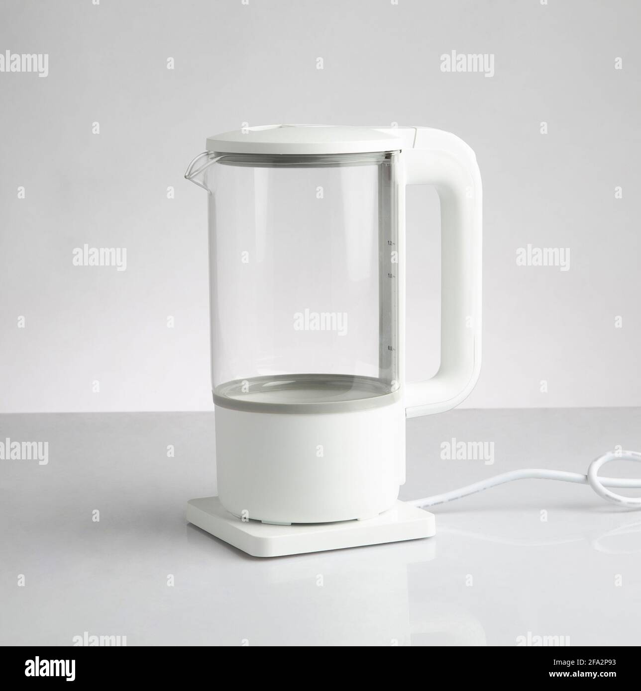 Empty electric glass kettle isolated on white background Stock Photo ...