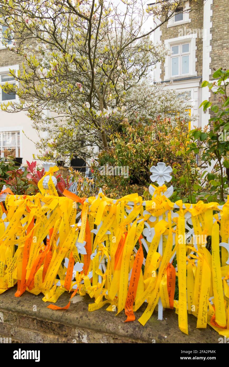 Prayer ribbons on trees hi-res stock photography and images - Alamy