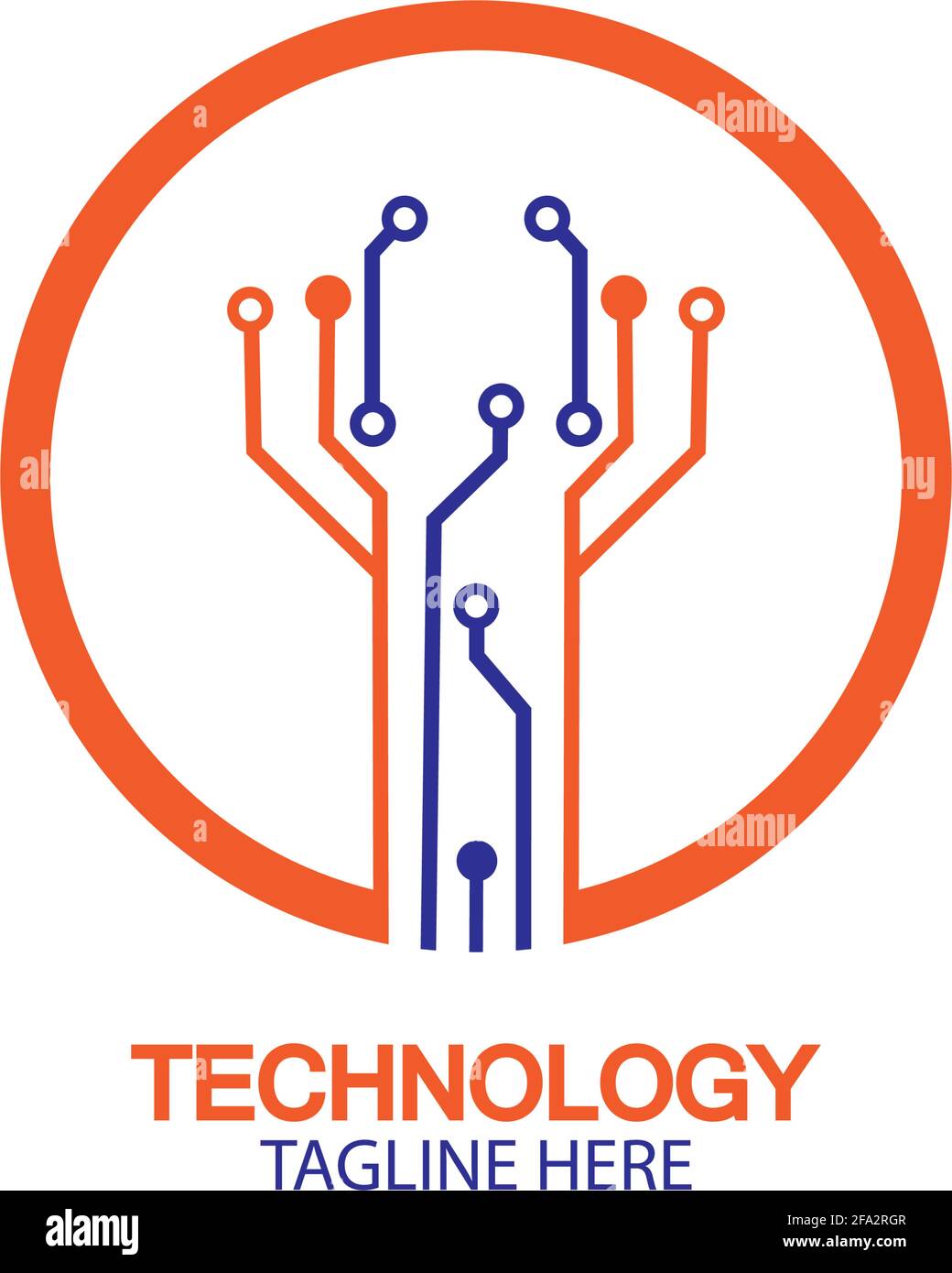 circuit technology logo vector template-vector Stock Vector Image & Art ...