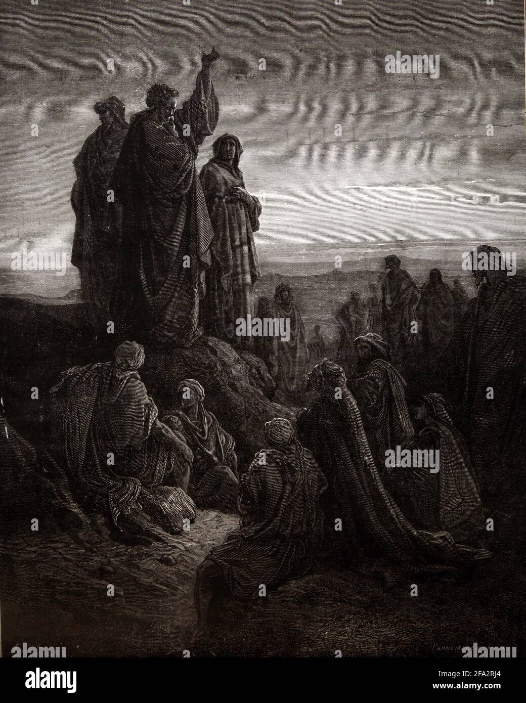 Bible Story Illustration of The Apostles Preaching the Gospel (Acts2 ...