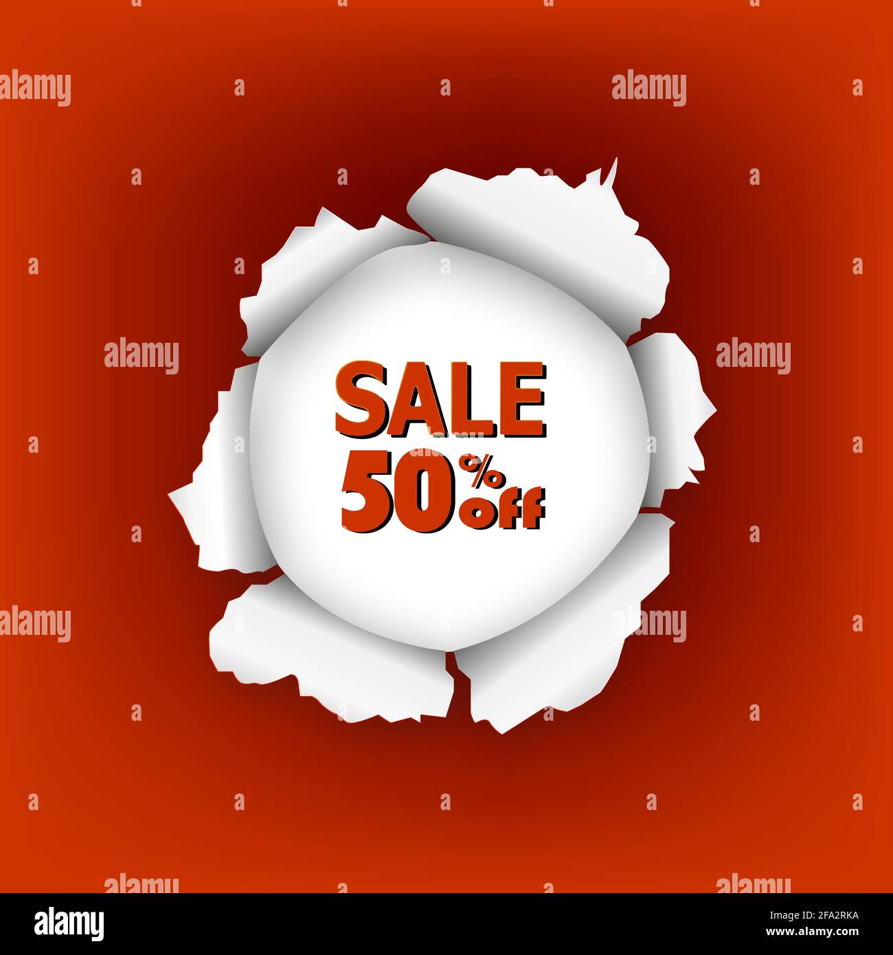 Paper explosion banner collection off with share discount percentage ...